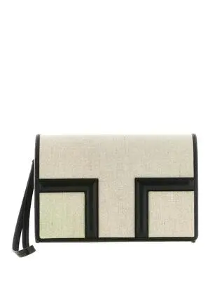 TOTEME T-flap Envelope Clutch Bag Neutrals