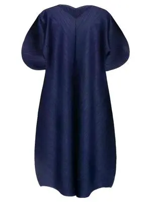 Issey Miyake Coast Pleated Midi Dress - Blue