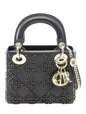 DIOR 2010s Mini Lady Dior Beaded Handbag