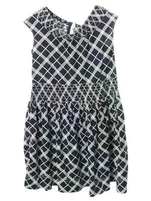 Prada 2000s Check-pattern Dress - Blue