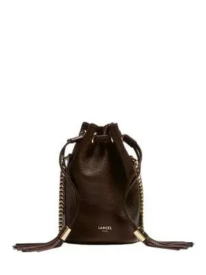LANCEL Tassel-embellished Chain-link Bucket Bag - Brown