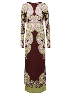 La DoubleJ Kells Swirl Jersey Maxi Dress - Multicoloured