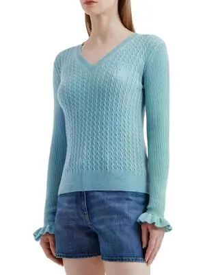 VALENTINO Embroidered Cashmere Jumper