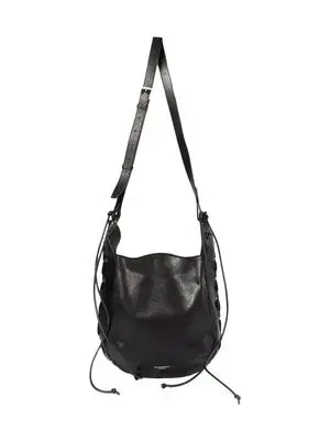 ANN DEMEULEMEESTER Medium Ravdna Lace-up Shoulder Bag - Black