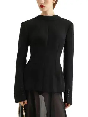 Dolce & Gabbana Double Wool Crêpe Jacket - Black
