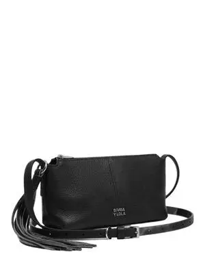 Bimba Y Lola Leather Mini Crossbody Bag - Black