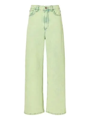 SANDERLAK Mid-rise Wide-leg Jeans - Green