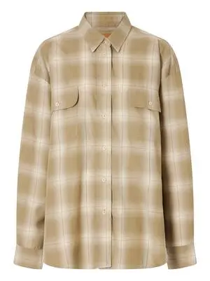 JAMIE HALLER The Big Checked Cotton-flannel Shirt - Multi