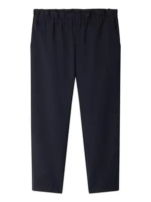 Bonpoint Wool-blend Straight-leg Trousers - Navy