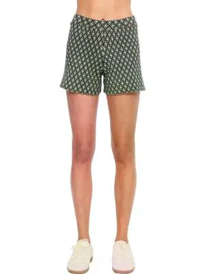 THE UPSIDE Viva Jaya Geometric-knit Shorts