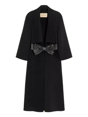 Valentino Garavani Bow-belted Coat Black