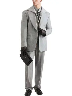 Dolce & Gabbana Pinstripe Flannel Trousers - Grey