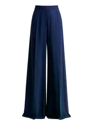 GEMY MAALOUF Pleated Wide-leg Trousers - Blue