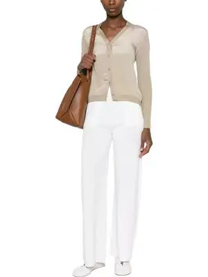 Max Mara Wide-leg Track Pants - White