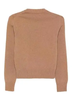 AMI Paris De Coeur Crew-neck Sweater - Neutrals