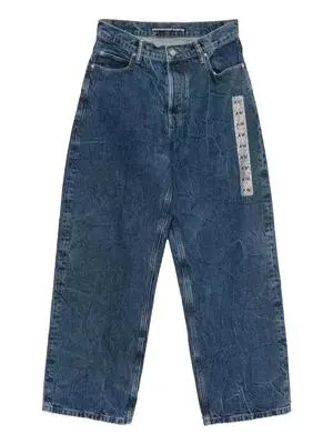 Alexander Wang Crystal-embellished Wide-leg Jeans - Blue