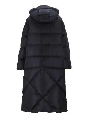 Add Quilted Hooded Coat - Blue