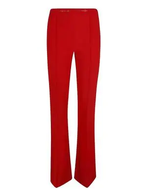 Elisabetta Franchi Pressed-crease Flared Trousers - Red