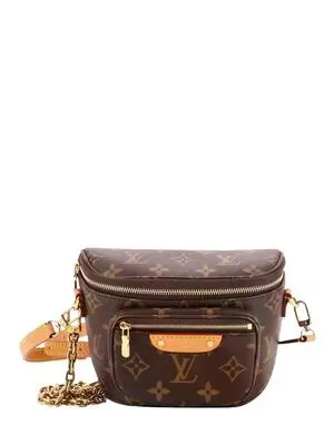 LOUIS VUITTON Bum Bag Monogram Canvas Mini Belt Bag - Brown
