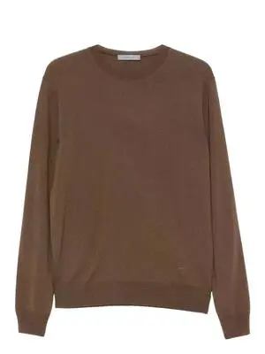Corneliani Crew-neck Long-sleeve Sweater - Brown