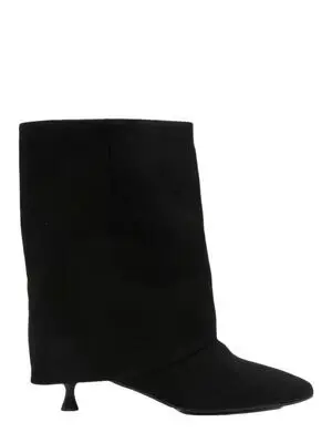 GISEL B Fold-over Pointed-toe Boots - Black