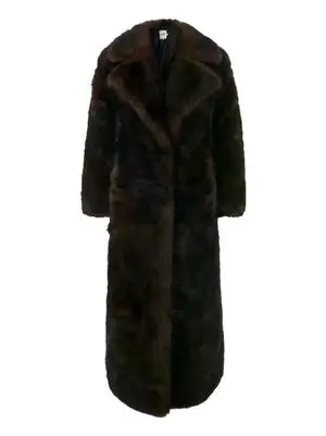Apparis Faux-fur Coat - Brown