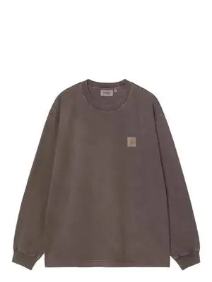 Carhartt Work In Progress Logo-patch Long-sleeved T-shirt - Brown