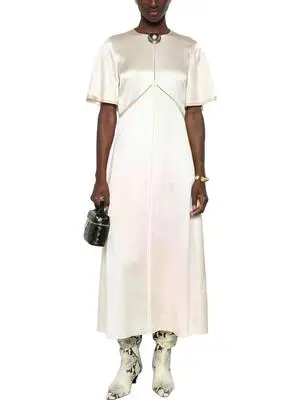JOSEPH Faggoting-trimmed Satin Midi Dress