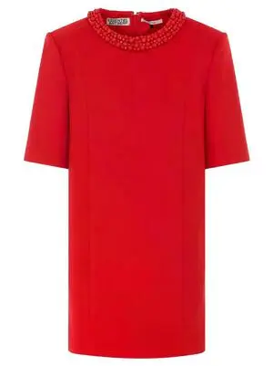 Essentiel Antwerp Kaylin Bead-embellished Dress - Red