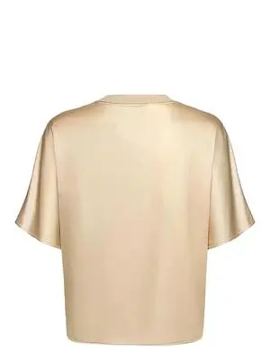 PESERICO Satin Kimono-sleeve Blouse