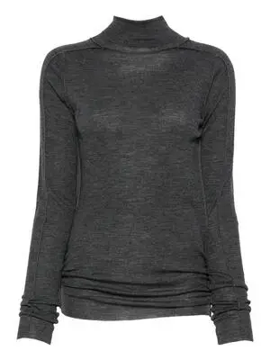 Soeur Lois Roll-neck Long-sleeve T-shirt - Grey