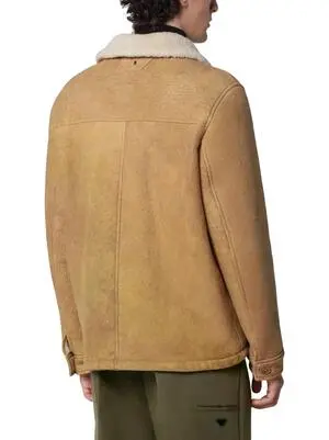 SALVATORE SANTORO Kali Shearling-collar Leather Jacket