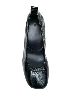 ALOHAS Rhiane Crinkled-finish Block-heel Pumps - Black