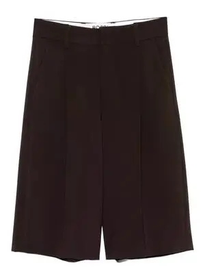 ROSSI Devin Pleated Shorts - Brown