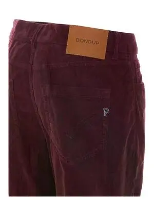 DONDUP Corduroy Button-front Trousers Red