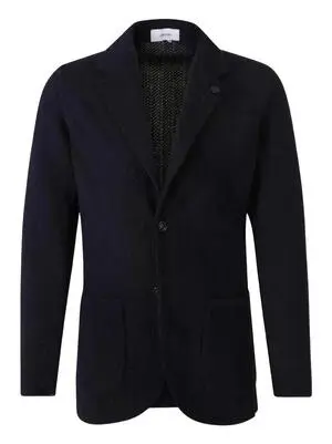 LARDINI Herringbone-knit Virgin Wool Jacket