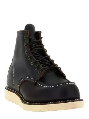 Red Wing Classic Moc Leather Ankle Boots - Black