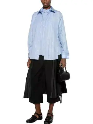 Sacai Striped Layered Shirt - Blue