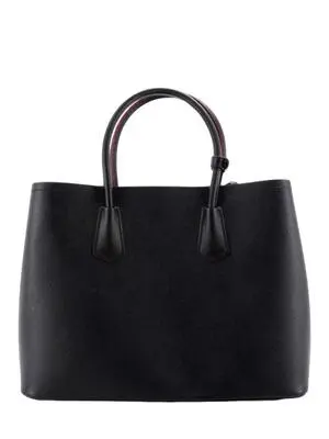 Prada Cuir Double Saffiano Leather Medium Tote Bag - Black