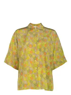 FRANCOISE PINTON - PARIS Floral-print Shirt - Green