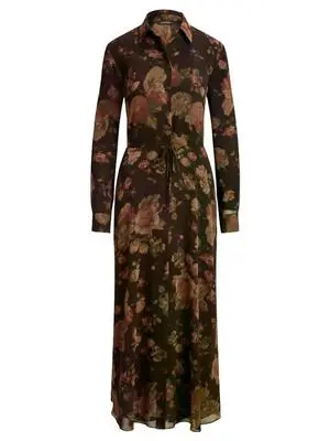 Ralph Lauren Floral-print Midi Dress - Brown