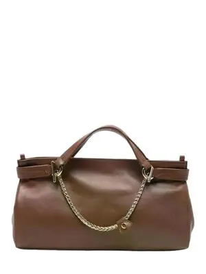 Orciani Chain-detail Leather Shoulder Bag - Brown