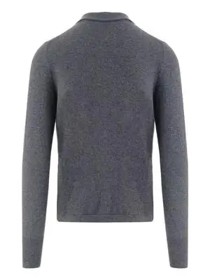 OLIVER LATTUGHI Button-up Collared Sweater - Grey