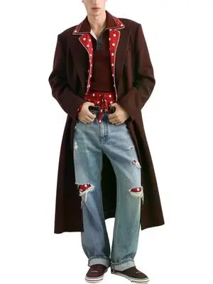 Dolce & Gabbana Single-breasted Virgin-wool-blend Coat - Brown