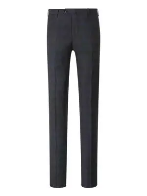 PT TORINO Checked Slim-fit Trousers - Blue