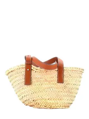 Loewe Basket Raffia Small Tote Bag - Neutrals