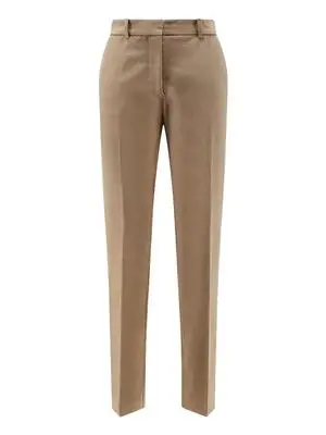 JOSEPH Coleman Pressed-crease Tailored Trousers - Brown