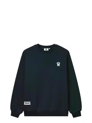 CHOCOOLATE Logo-patch Crew-neck Sweatshirt - Blue