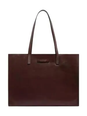 THE BRIDGE Leather Tote Bag - Brown