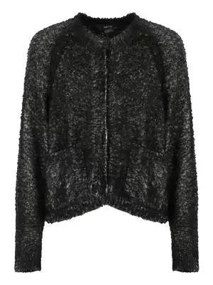 Avant Toi Bouclé-knit Cardigan - Black